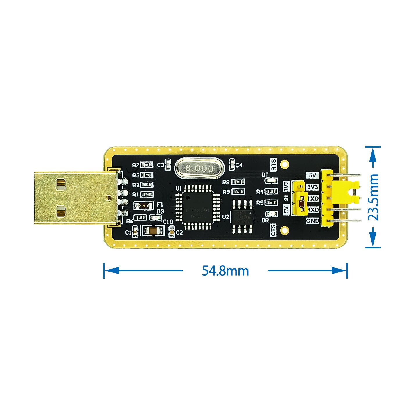 FT232 FT232BL FT232RL USB 2.0 to TTL Adapter Module Debugger – The ...