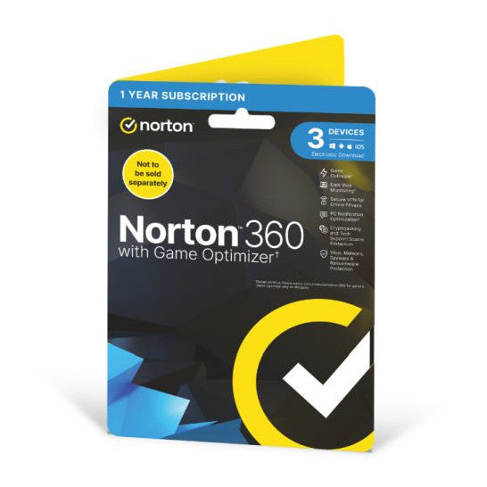 Norton 360 with Game optimizer, 3 Devices, 50GB Cloud Storage, PC, Mac ...