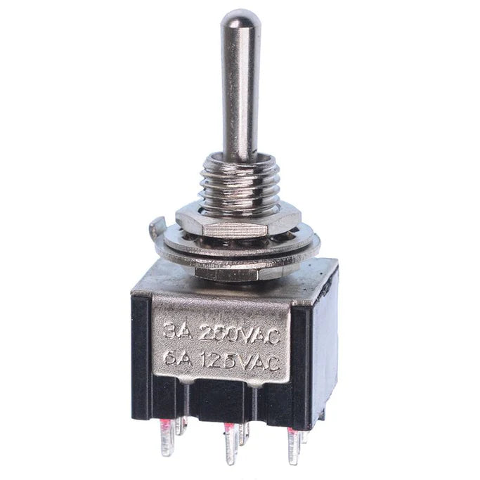 On-Off-On Mini Latching Toggle Switch DPDT – The Electronics Hub