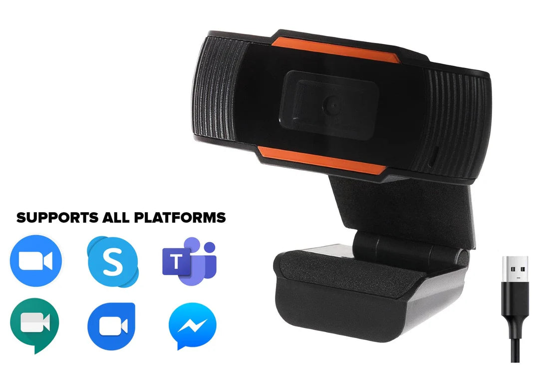 PRAKTICA HD USB-A Webcam with Built-in Noise Reduction Microphone – The ...