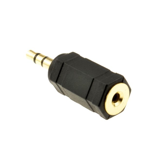 Gold Plated Stereo 2.5mm Jack Socket to Stereo 3.5mm Jack Plug Adapter ...