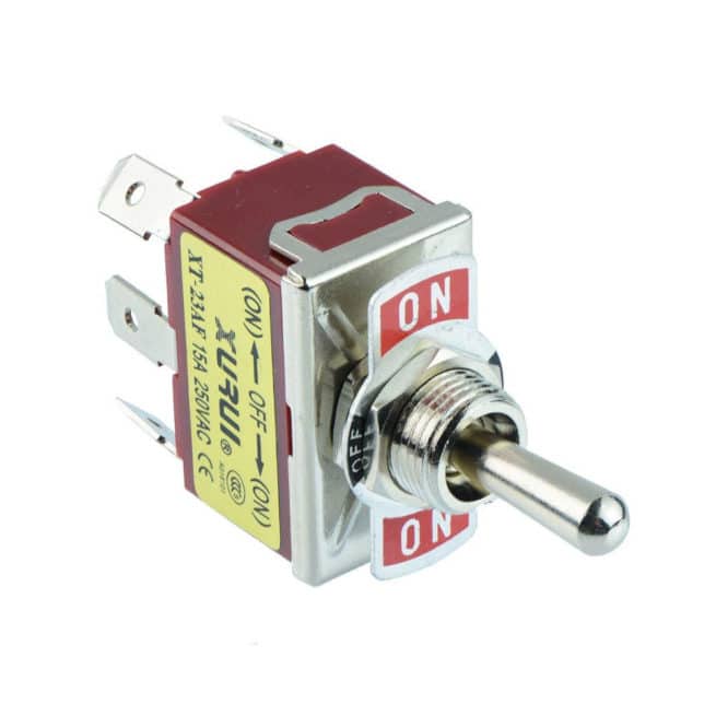 On-Off-On Latching Toggle Switch DPDT – The Electronics Hub