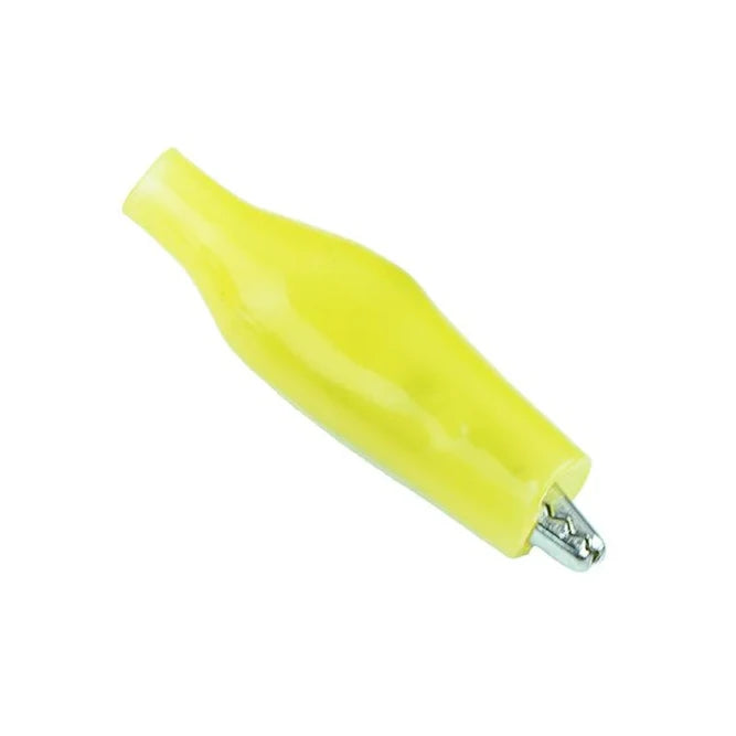 Yellow Miniature Alligator Clip 27mm – The Electronics Hub